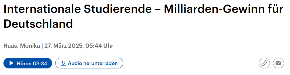 Ausländische Studierende wirtschaftlich ein Gewinn für Deutschland - Verband Deutscher ...
